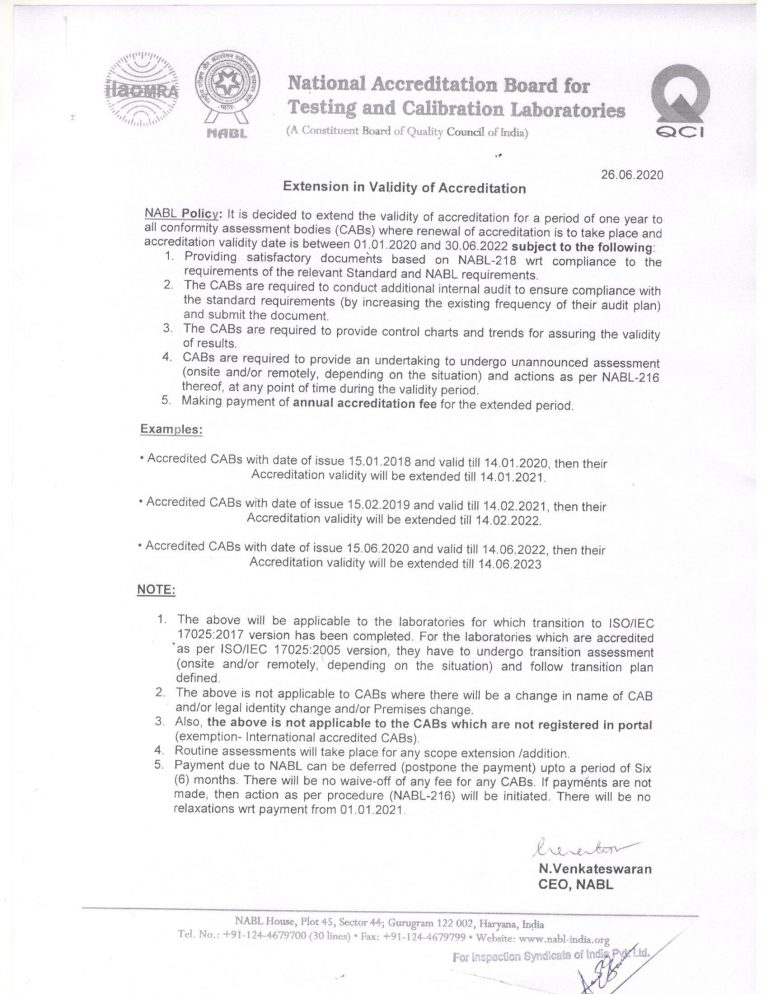 Certificates - Inspection Syndicate of India Pvt. Ltd.